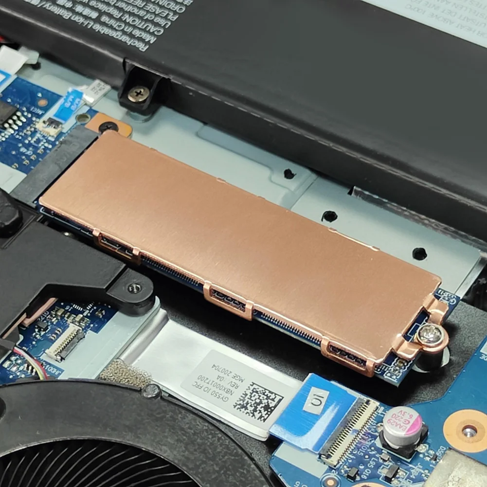 Copper M.2 SSD Heat Sink Radiator with Silicone Thermal Pad M.2 SSD ...