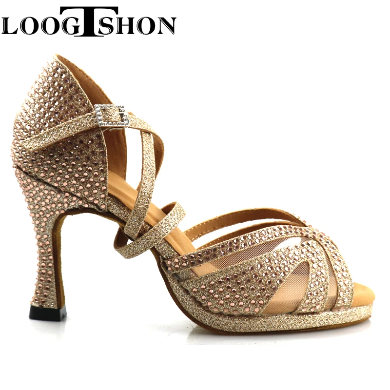 LOOGTSHON heel shoe For Women Salsa Dance Shoes Woman Sandals With ...