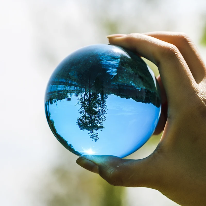 30mm-100mm-Glass-Crystal-Aquamarine-Sphere-Ball-Paperweight-For ...