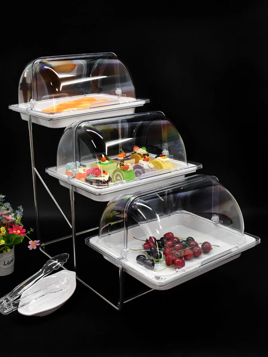 Buffet-food-display-rack-with-three-tiers-of-pastries-cakes-fruit-trays ...