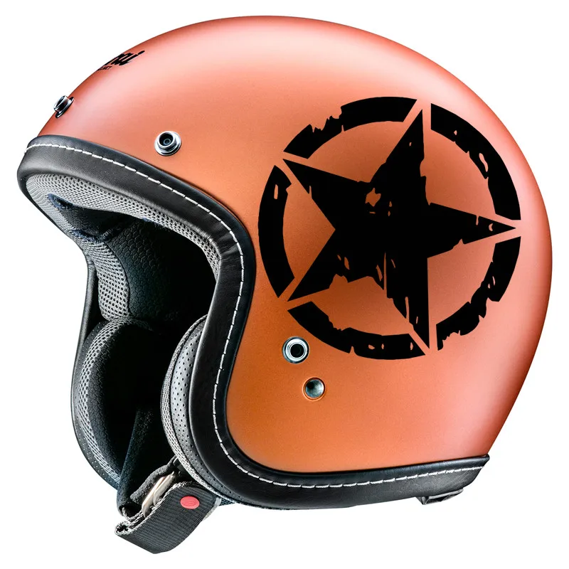 Motorcycle-five-pointed-star-Vinyl-Sticker-For-Motor-Helmet-Decal-Decor ...