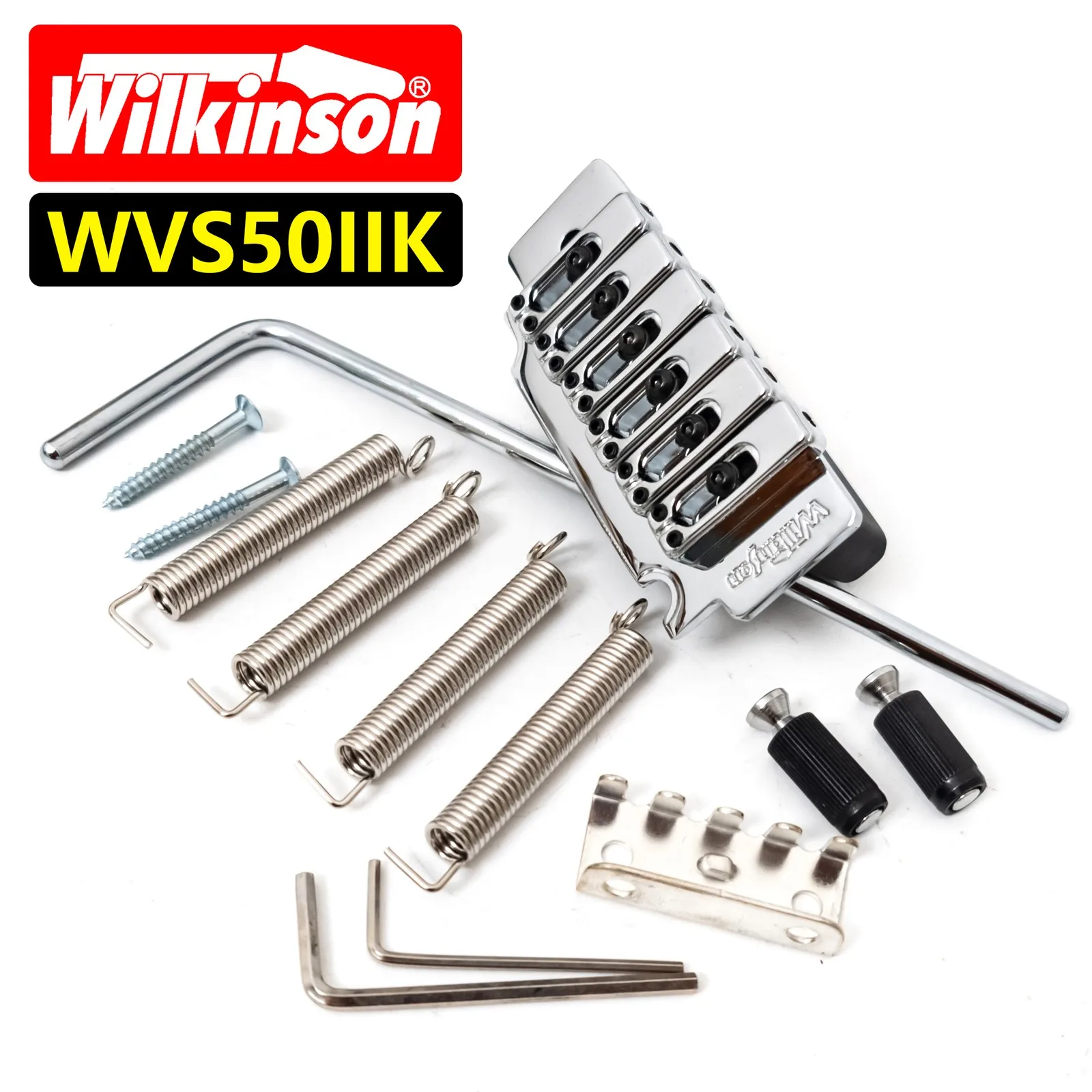 Wilkinson WVS50IIK 2 Point Chrome Tremolo Bridge for Electric Guitar ...