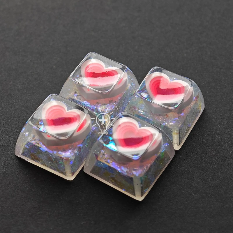 Heart-shaped-Cute-Keycaps-Custom-Personal-Translucent-Night-Light-SA ...