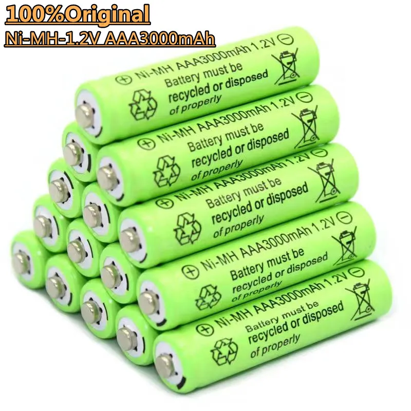 100% Original AAA Metal Hydride Nickel Rechargeable Battery. 3A 3000mAh ...