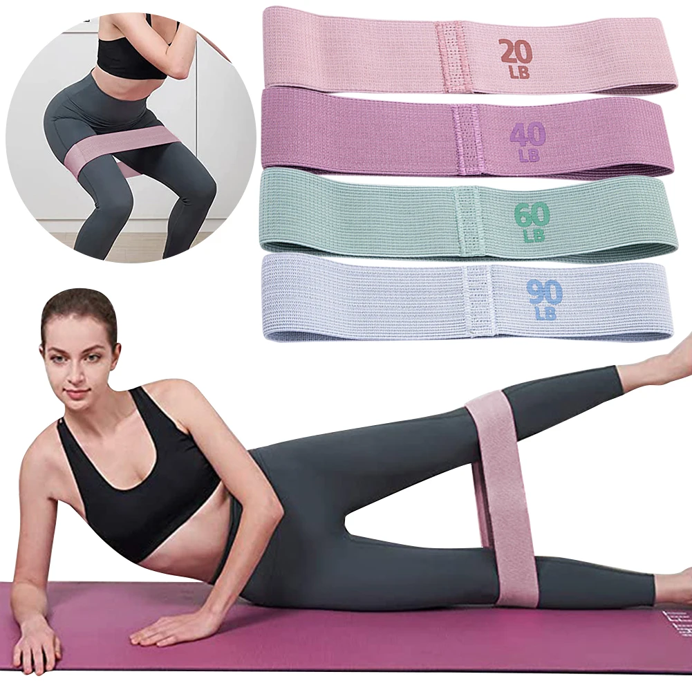 Elastic-Workout-Bands-Anti-Slip-Squat-Expander-Bands-Portable-Glute ...