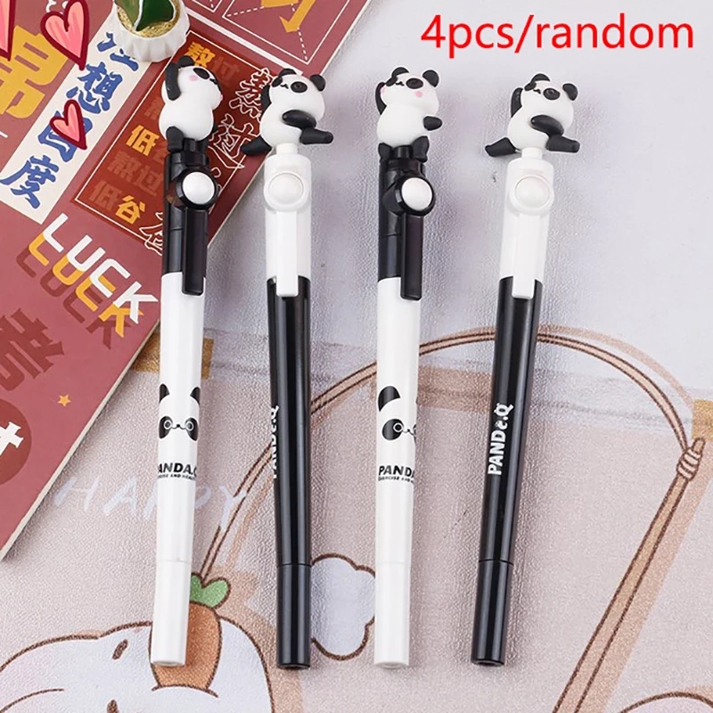 4-Pcs-Kawaii-Panda-Ballpoint-Pen-0-5mm-Black-Ink-Creative-Rotatable-Gel ...