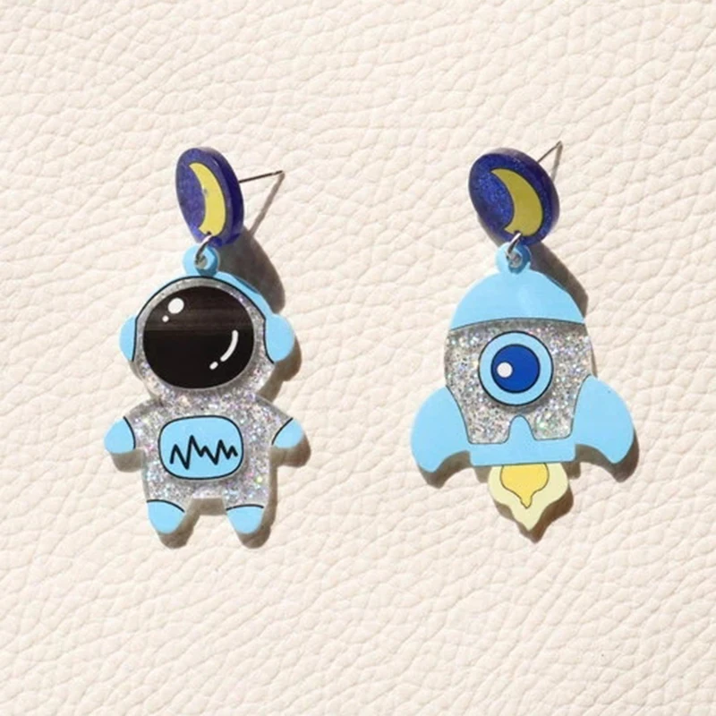 Fashion-Laser-Cut-UFO-Acrylic-Earrings-For-Women-Funny-Cartoon ...