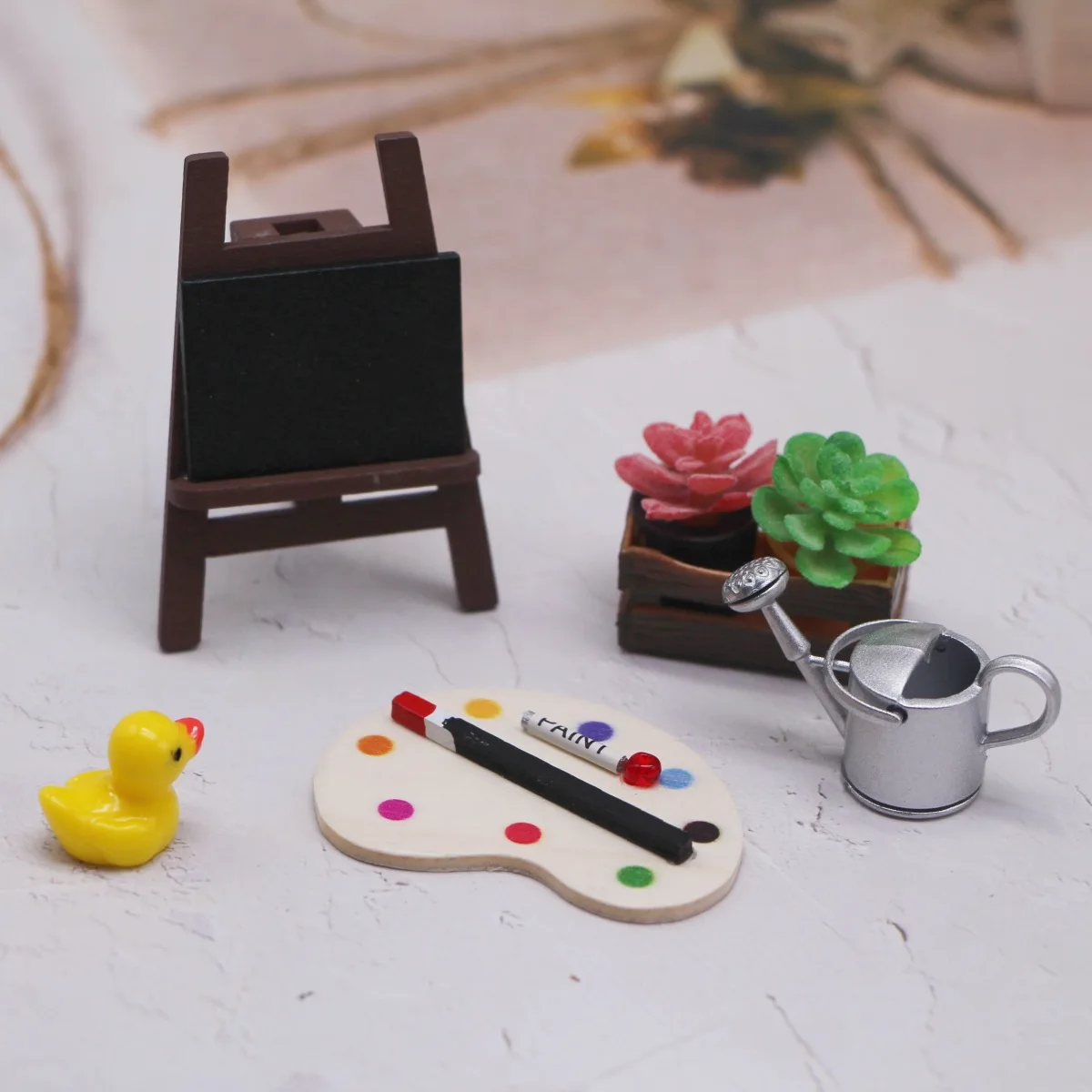 13Pcs-Set-Doll-House-Mini-Painting-Art-Set-Miniature-Wildlife-Sketching ...