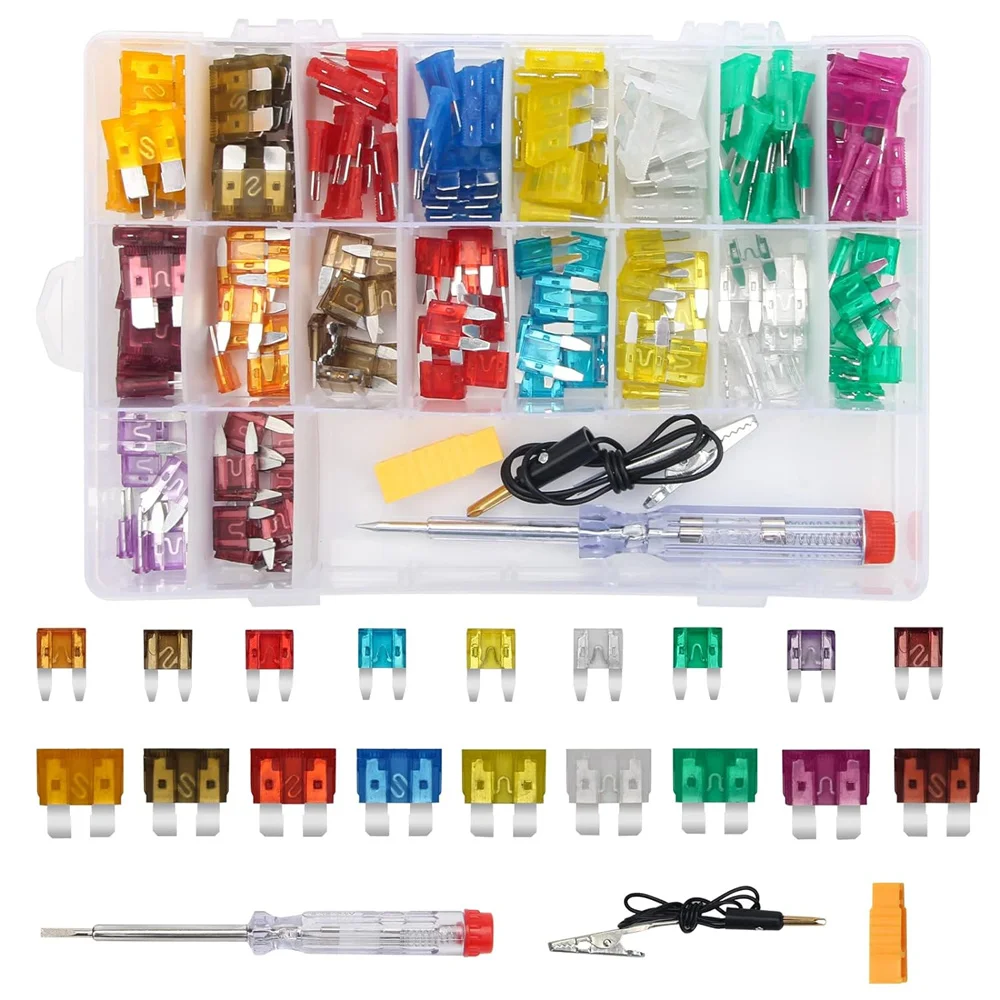 180-PCS-Fuses-Assortment-Kit-with-Fuse-Tester-and-Fuse-Puller-Blade ...