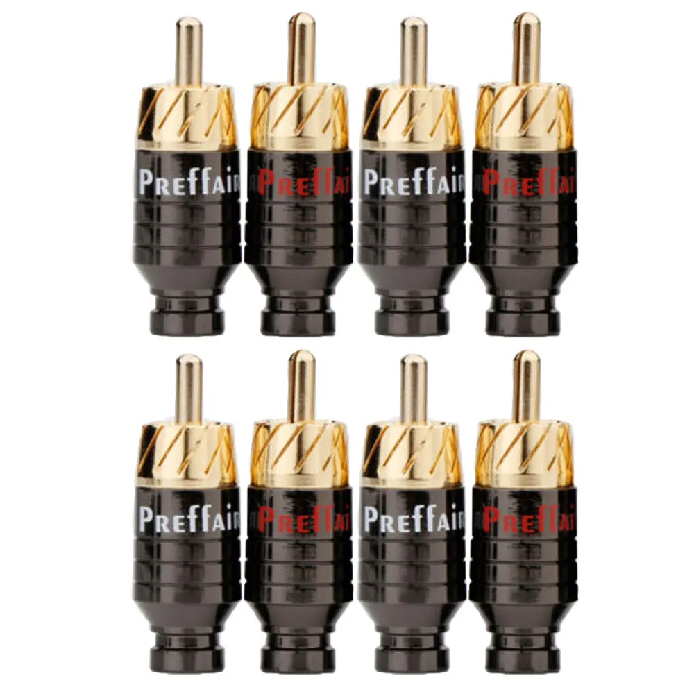 8Pcs-Lot-Copper-RCA-Plug-Connectors-Gold-Plated-Video-Hi-Fi-Connection ...