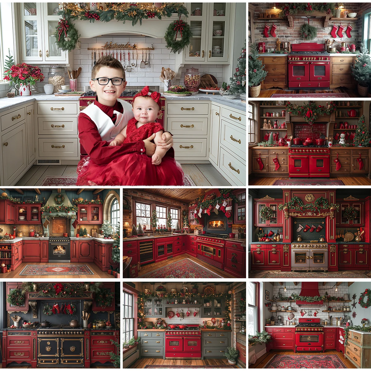 Christmas-Kitchen-Backdrops-Kids-Family-Photography-Child-Adult ...