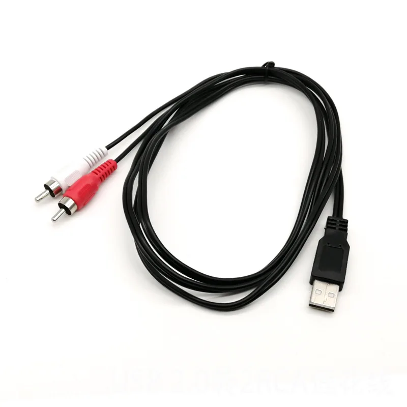 USB-to-2RCA-Audio-Video-Cables-Lead-PC-1-Bundle-Portable-a-Male-2X-RCA ...