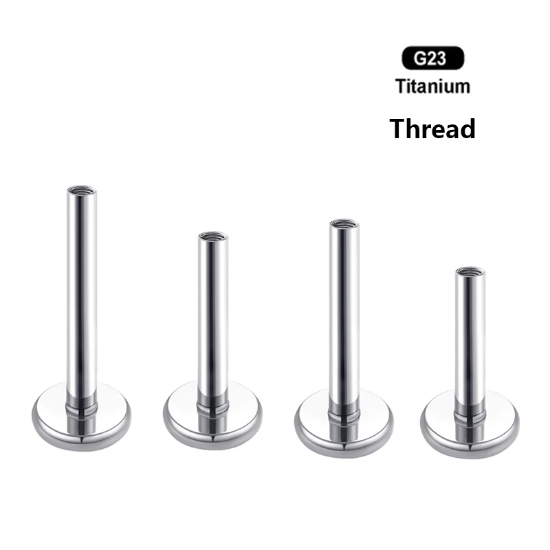 6Pcs-Lot-G23-Titanium-Labret-16G-18G-Internal-Thread-Labret-Pin-Flat ...