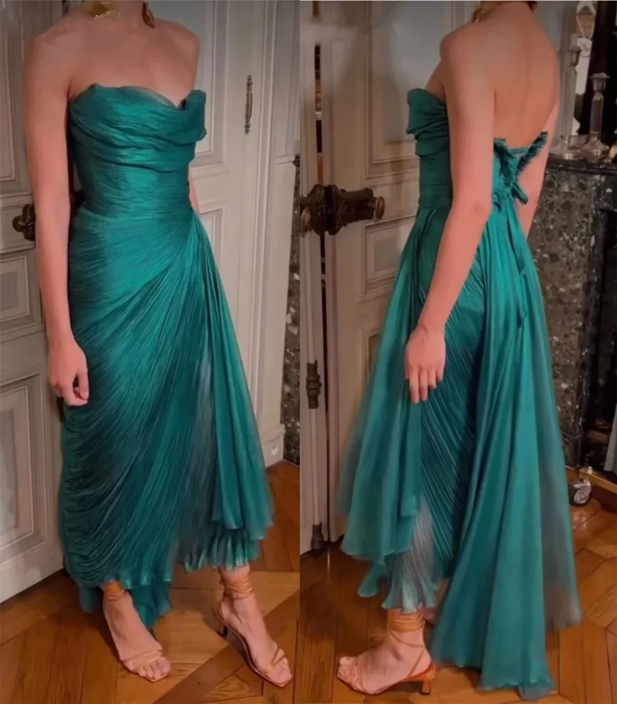 Scoggins-Pick-Ups-Ankle-Length-Prom-Dresses-Strapless-Lace-Up-Back-Sexy ...