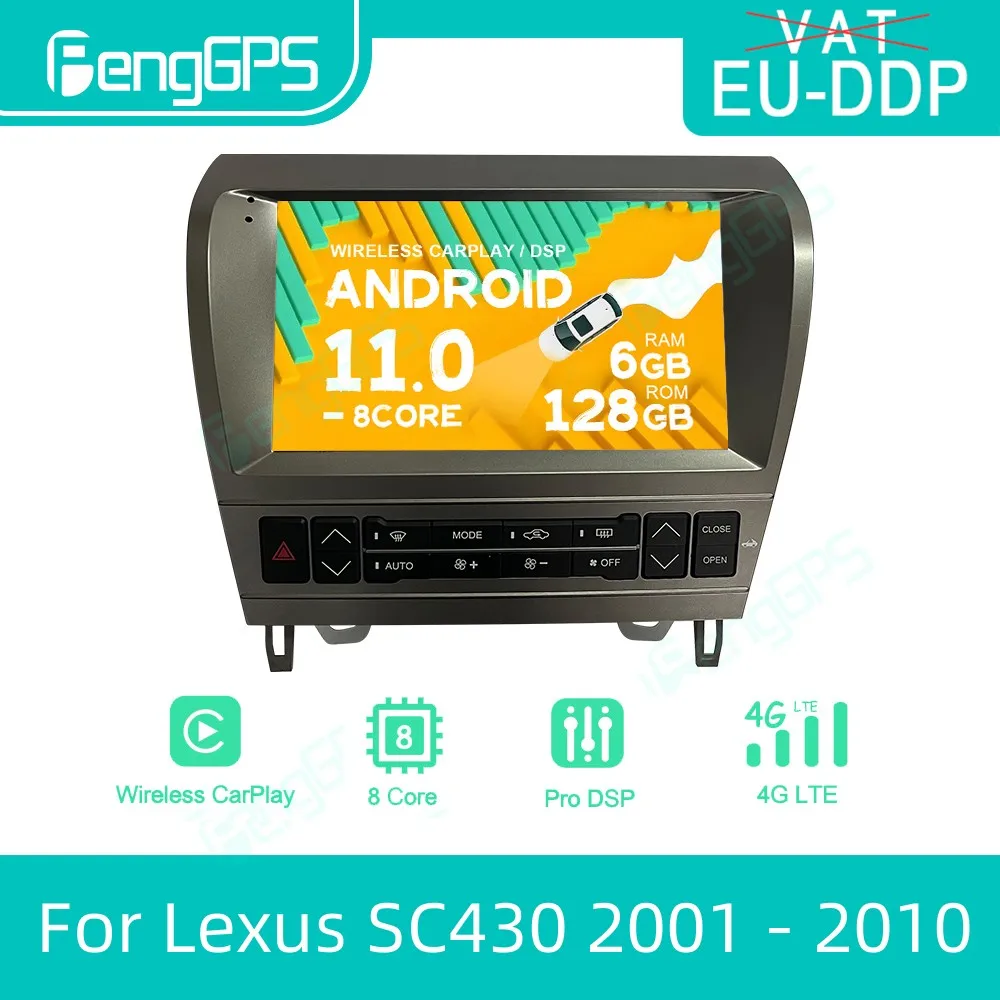 128G-Android-12-For-Lexus-SC430-2001-2010-Car-Radio-Player-GPS ...