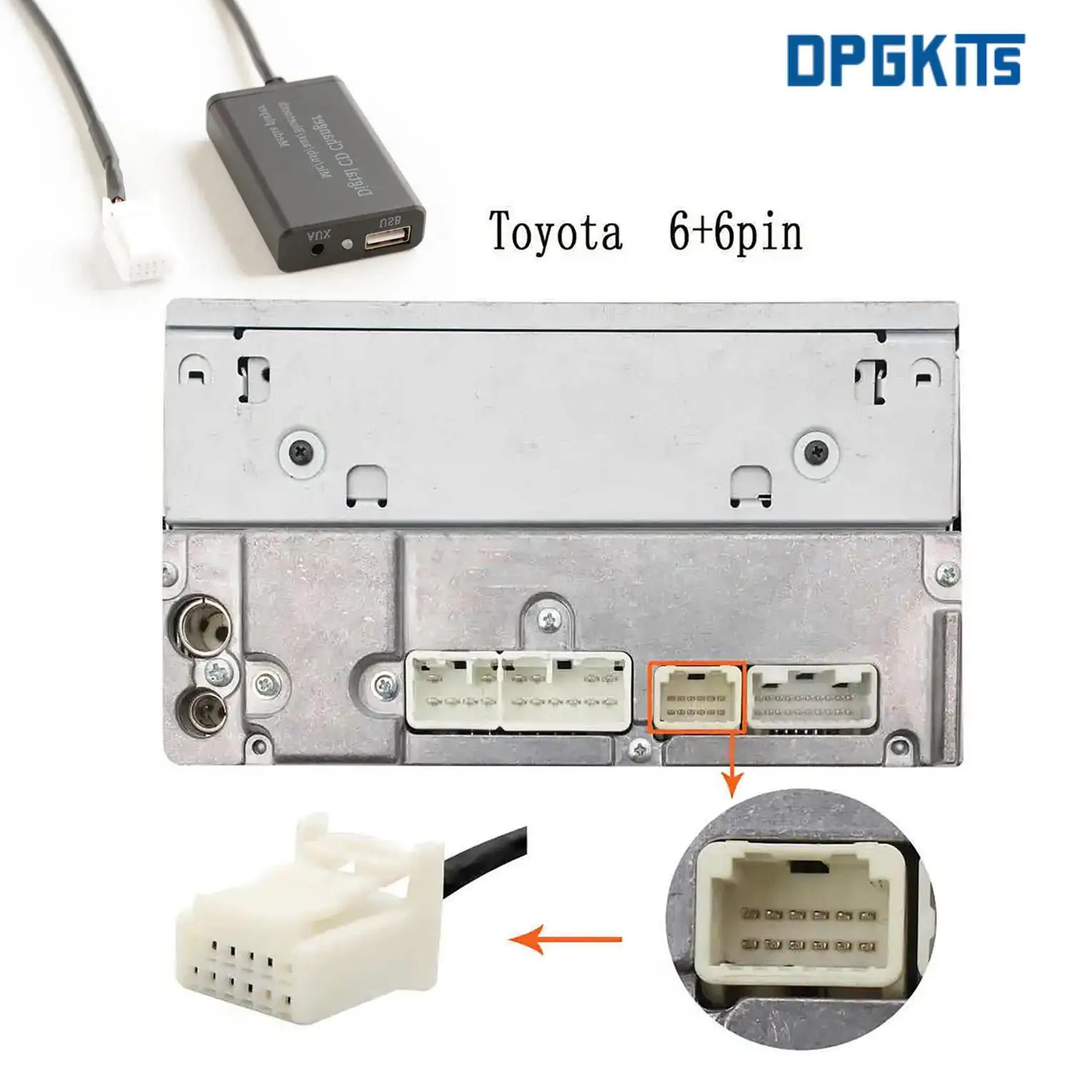 1Set-Bluetooth-Muziek-Handsfree-Auto-Aux-Adapter-Kabel-Voor-Toyota ...