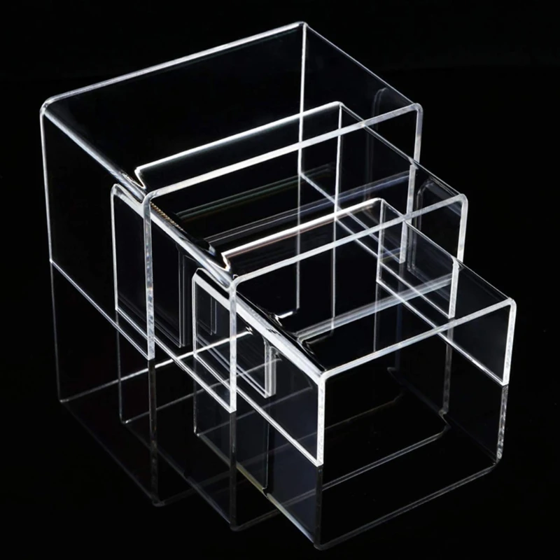 Acrylic-Display-Risers-3-Size-Steps-Acrylic-Display-Stand-Anti ...