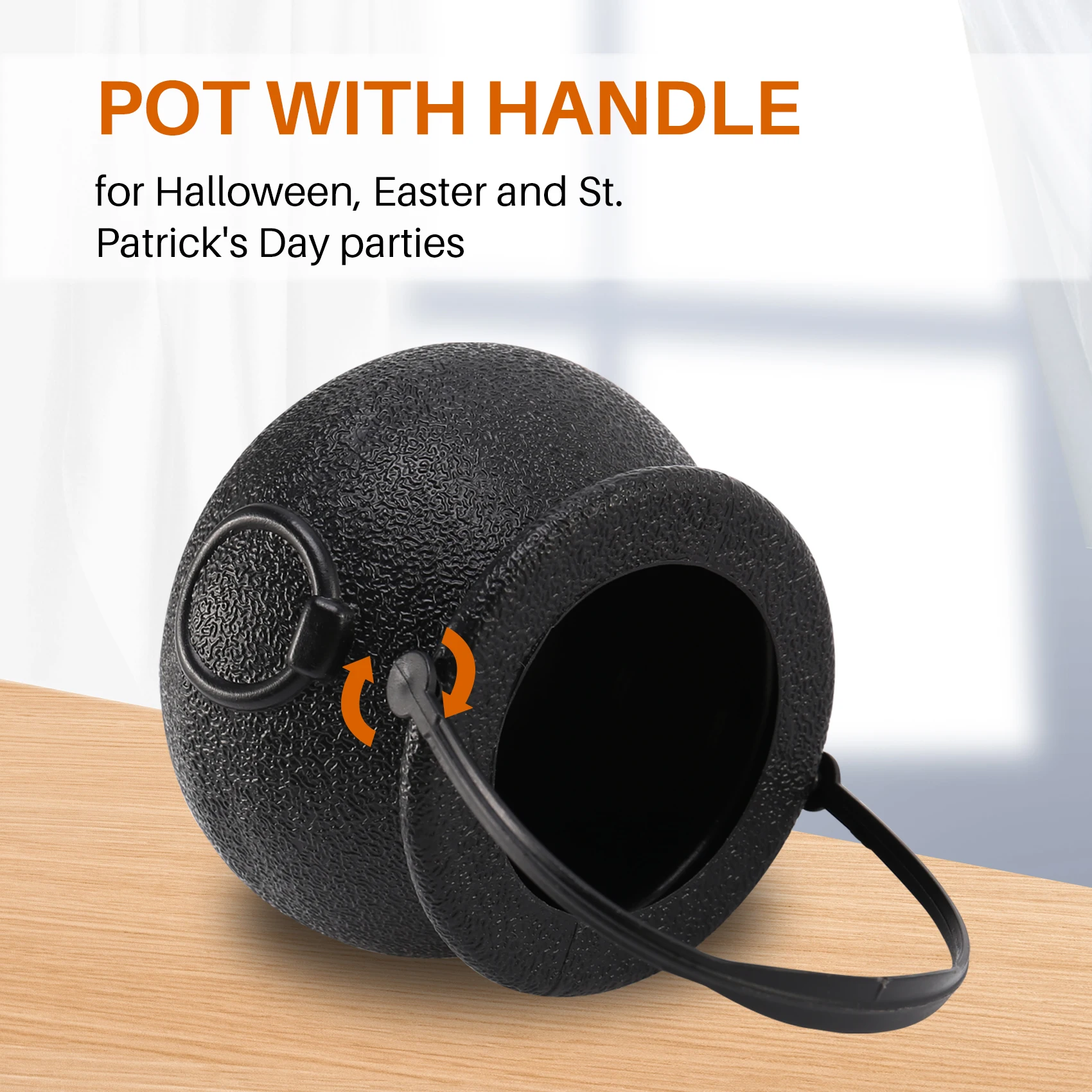 24-Pack-Plastic-Black-Witch-Candy-Bowls-Cauldrons-Pot-with-Handle-for ...