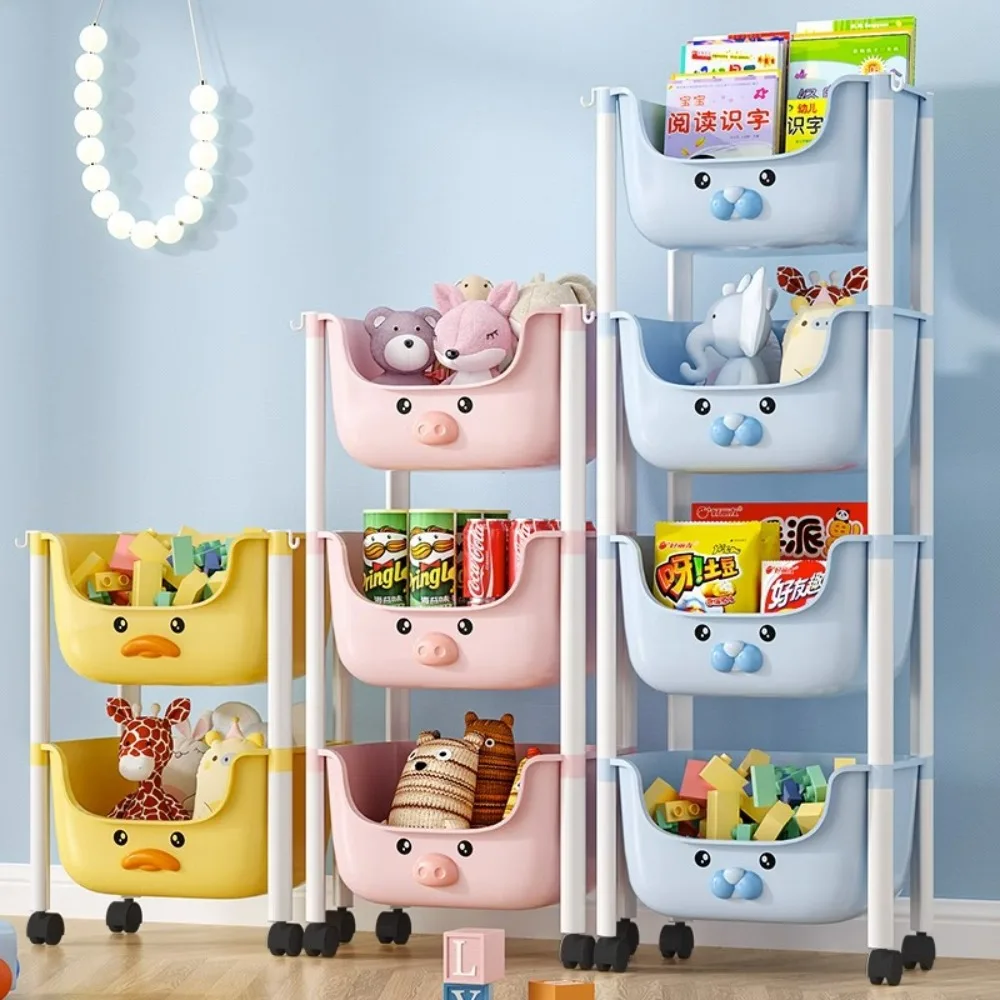 Toy-Storage-Trolley-Children-4-Tier-Cute-Cartoon-Toy-Trolley-For-Living ...