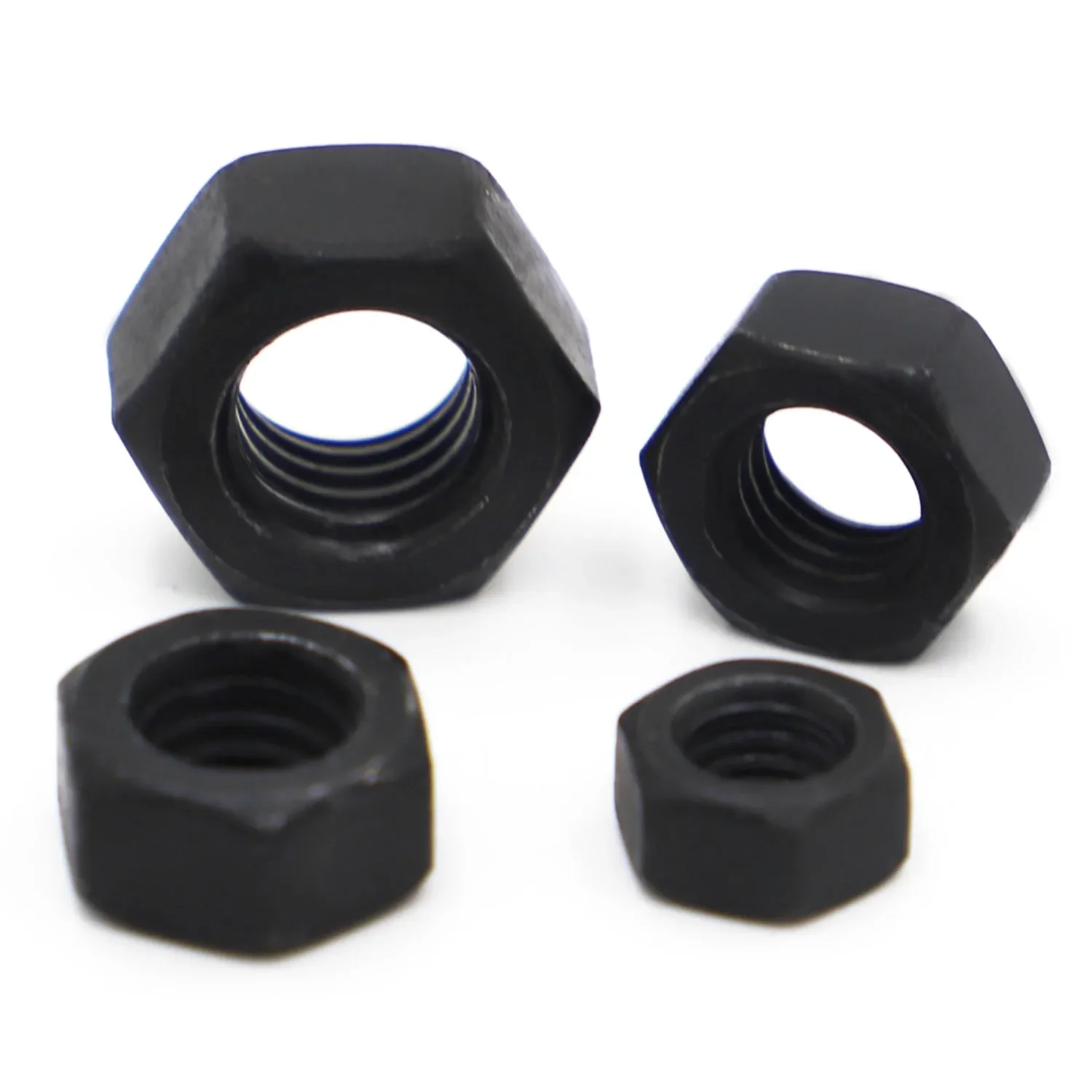 1/2/5/10/20/25/50pcs DIN934 Black Grade 8.8 steel Hex Hexagon Nut M2 M2 ...
