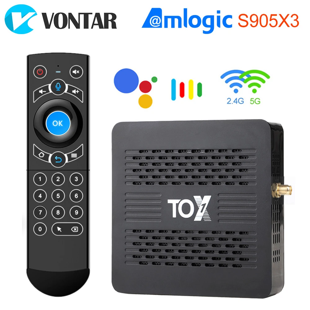 Vontar Tox 1 Smart Tv Box Android 9 4gb 32gb Amlogic S905x3 Wifi 1000m ...