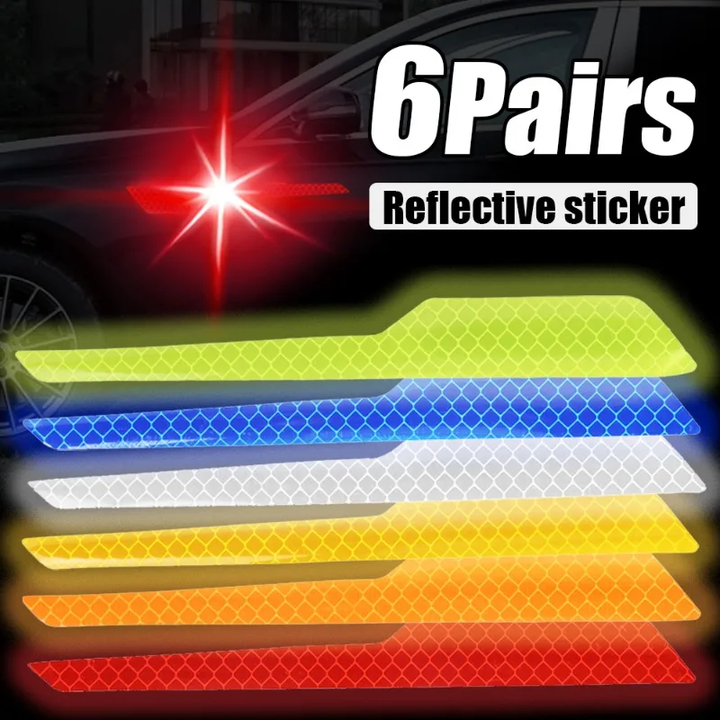 Car-Reflective-Warning-Stickers-Auto-Front-Rear-Bumpers-Reflective ...