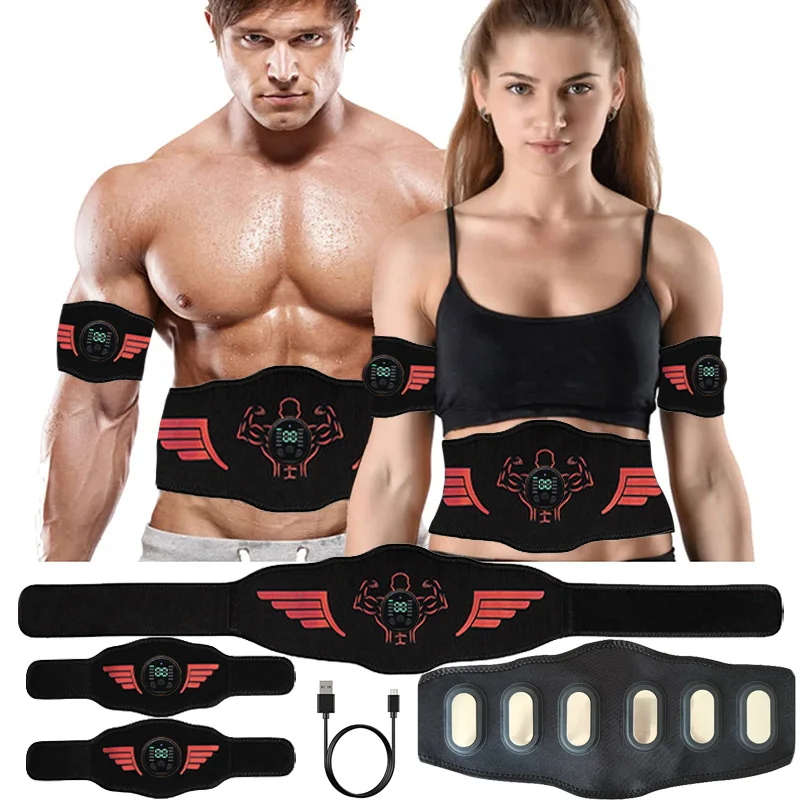 Abdominal-Fitness-Vibration-Belt-EMS-Muscle-Stimulator-Electric-Smart ...