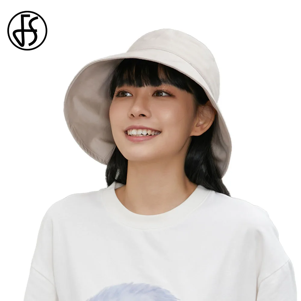 FS Fashion Cotton Spring Summer Fisherman Hats For Women Sun Hat Big ...