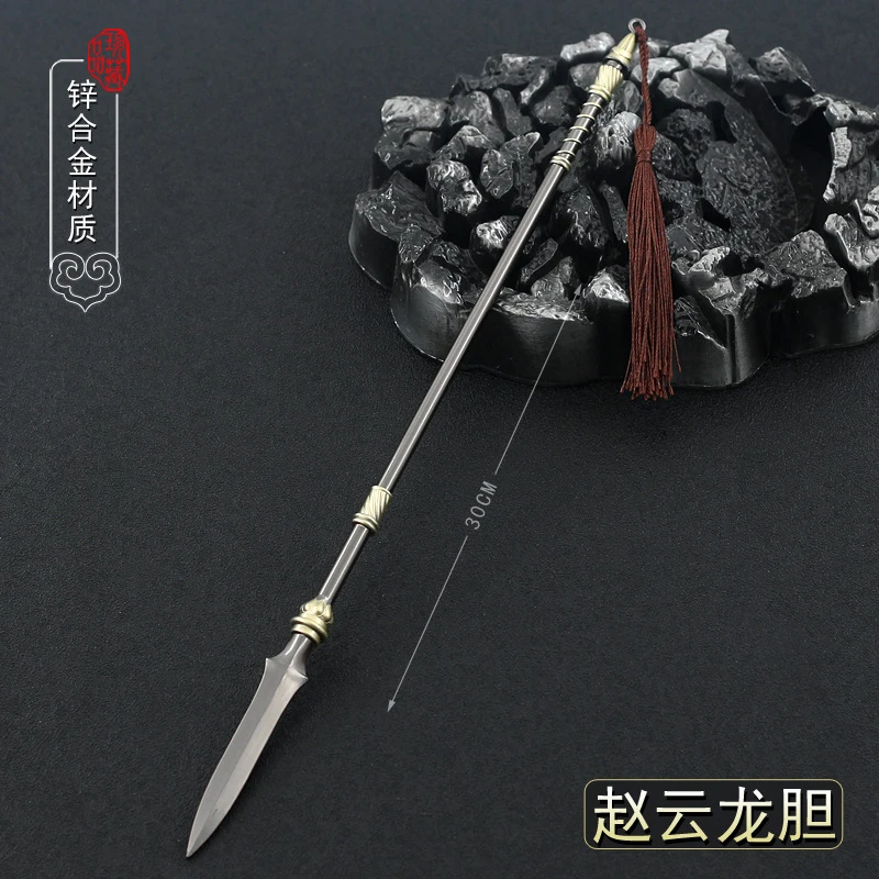 30cm Gentian Lance Spear Polearm Ancient Metal Melee Long Handle Cold ...