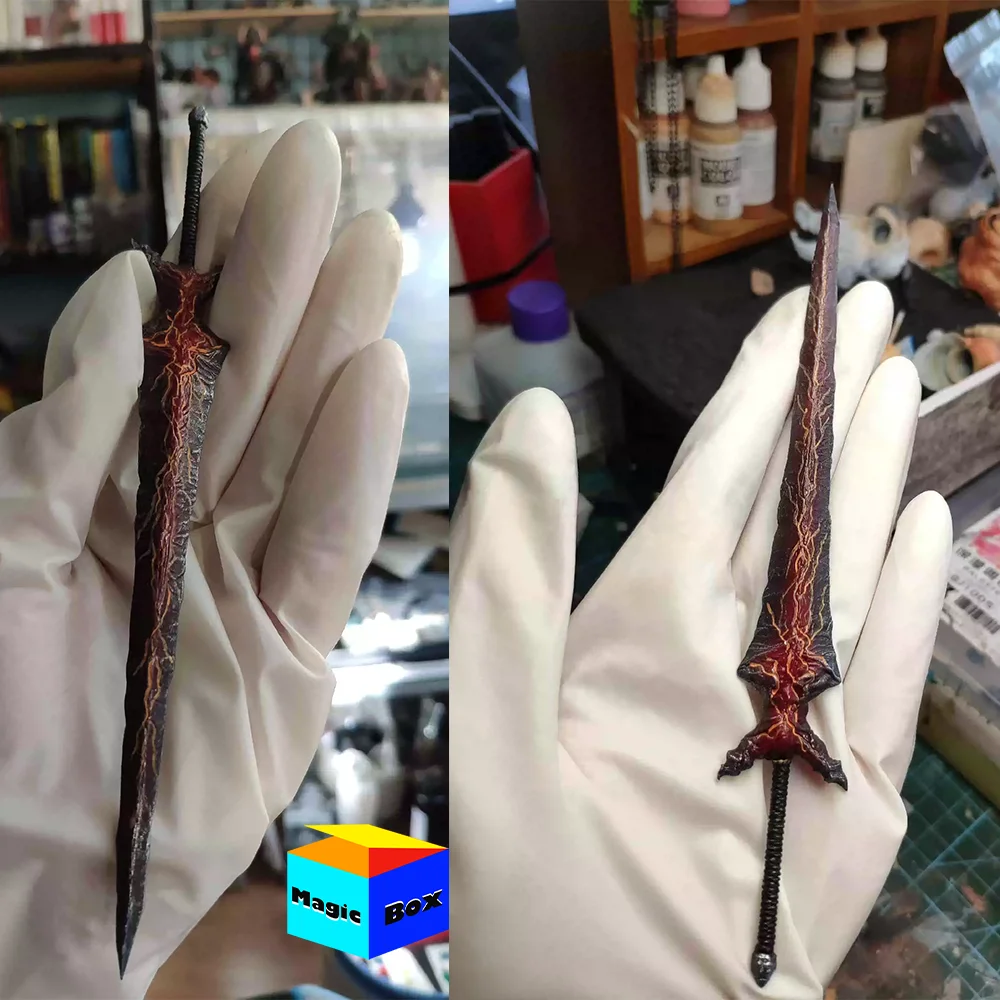 1-12-Scale-Soldier-Alternating-Black-And-Red-Patterned-Sword-Mini ...