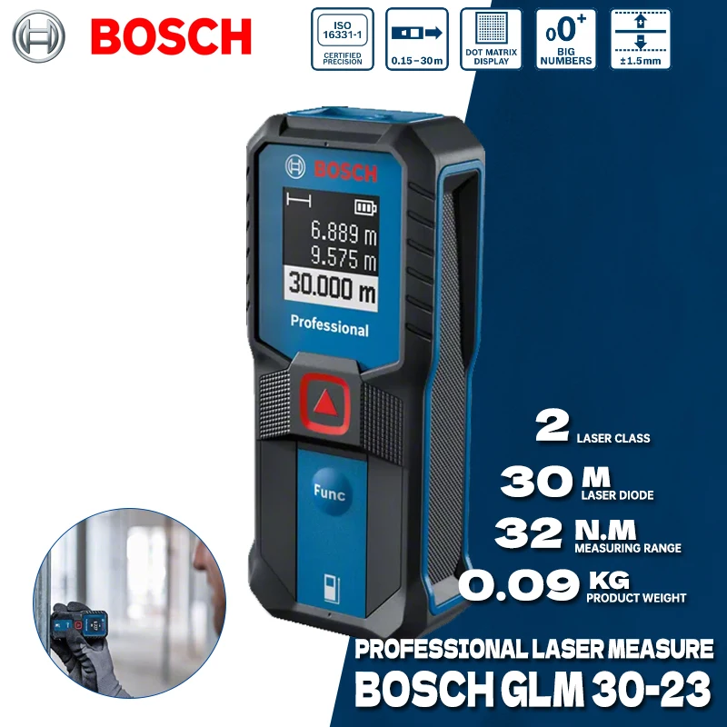 BOSCH-Laser-Range-Finder-Double-Button-High-Precision-Lightweight ...