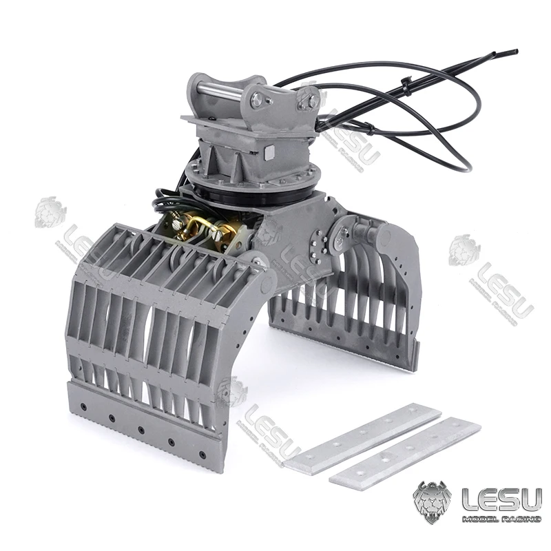 1/14 LESU Metal Three-Section Arm Crusher Pliers Bucket Quick ...