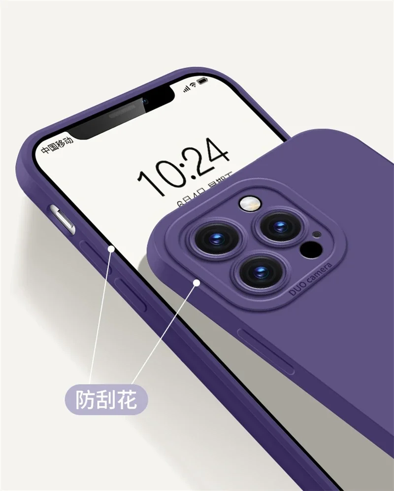 Для iPhone 16, 15, 14, 13, 12, 11 Pro Max Plus, оригинальный жидкий ...