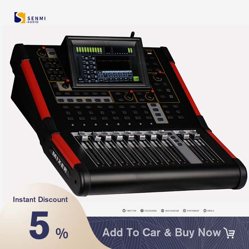 Digital Audio Mixer Professional Mixing Console DJ Sound USB Recording ...