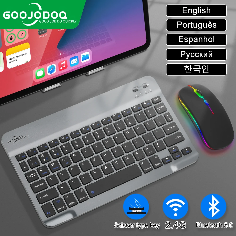 Portugu-s-Teclado-sem-fio-coreano-e-mouse-teclado-bluetooth-para-ipad ...