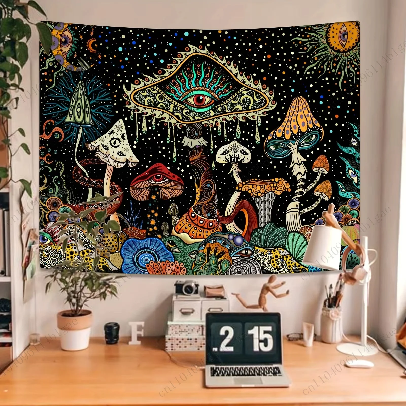 Vibrant Colors Enchanted Forest Mystic Eyes Cosmic Patterns for Trippy ...