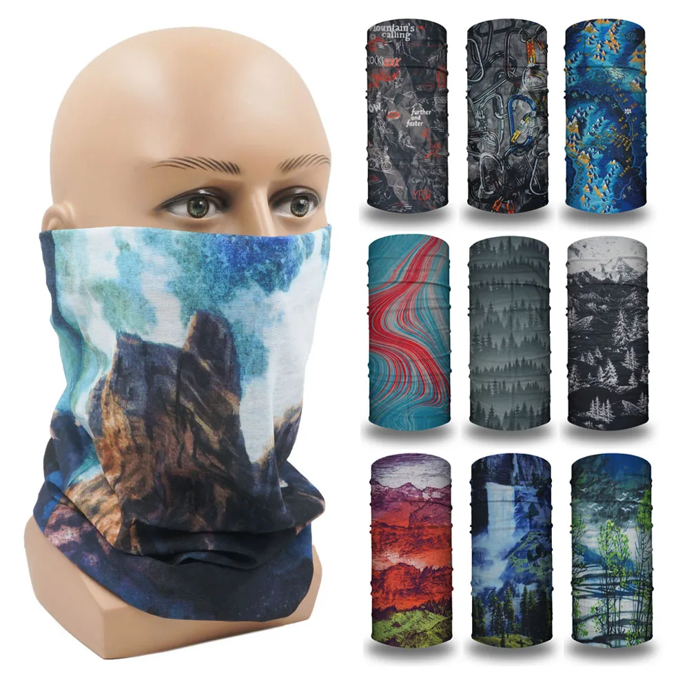 Landscape-Pattern-Face-Neck-Gaiter-Outdoor-Scenery-Printed-Bandana ...