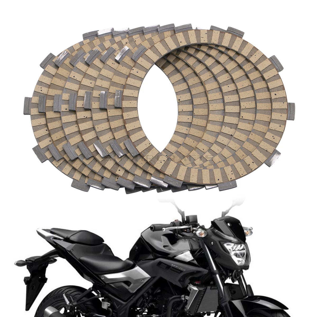 Motorcycle-Accessories-7x-Clutch-Friction-Plates-Discs-For-Yamaha-YZF ...