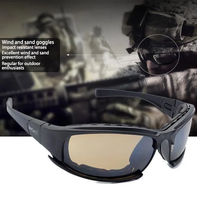 Daisy Tactical Polarized Glasses Military Goggles Army Sunglasses with ...