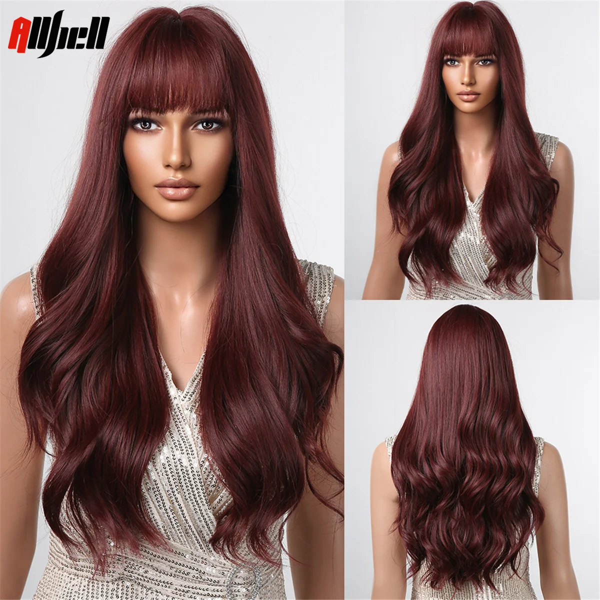 Long Dark Red Hair On Black Women