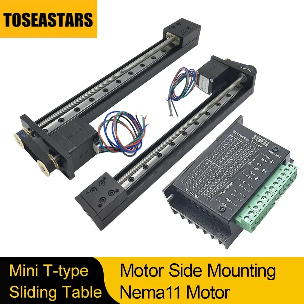 Mini-T-type-Slide-Stage-Stroke-50-300mm-Motor-Side-Mounting-Linear-Rail ...