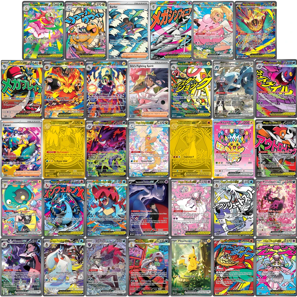 DIY PTCG Collection Cards ASC EN Mega Gengar Charizard Y ex 284/217 ...