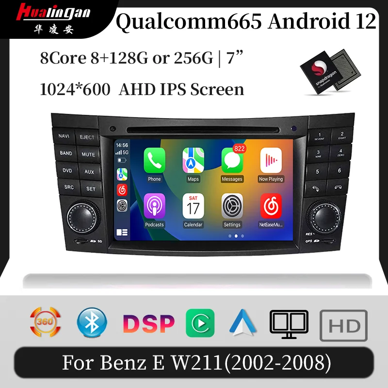 Hualingan For Benz E W211 CLS W219 2002-2011 Android 12.0 Car ...