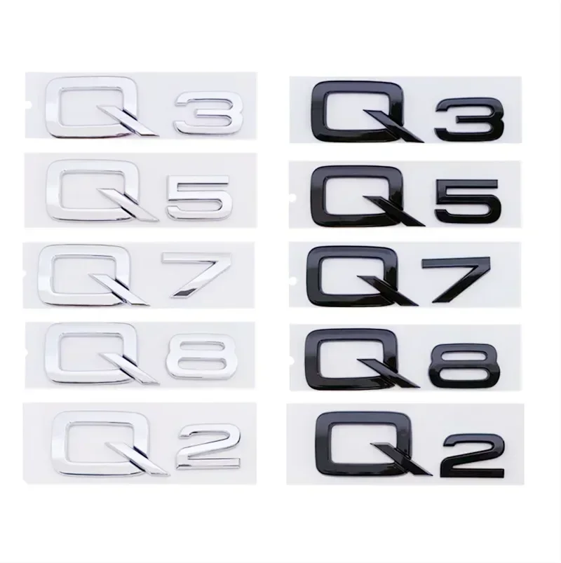 3D-ABS-Letters-Chrome-Black-Car-Rear-Trunk-Boot-Emblem-Sticker-Decals ...