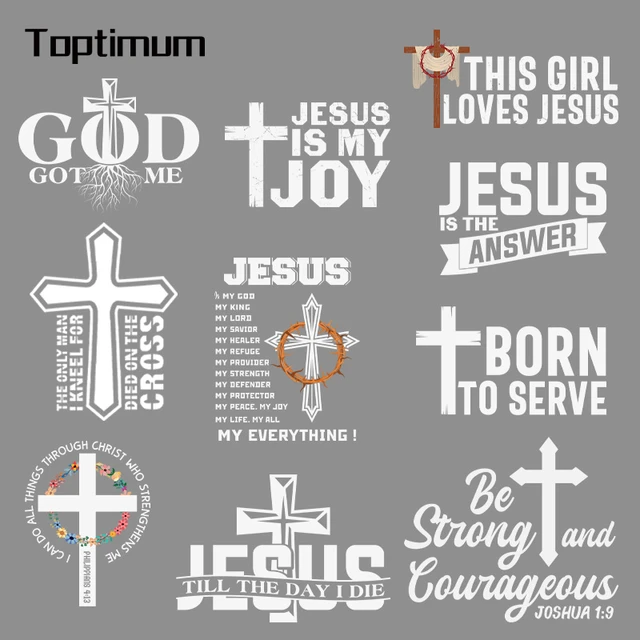 Religious Iron On Decals
