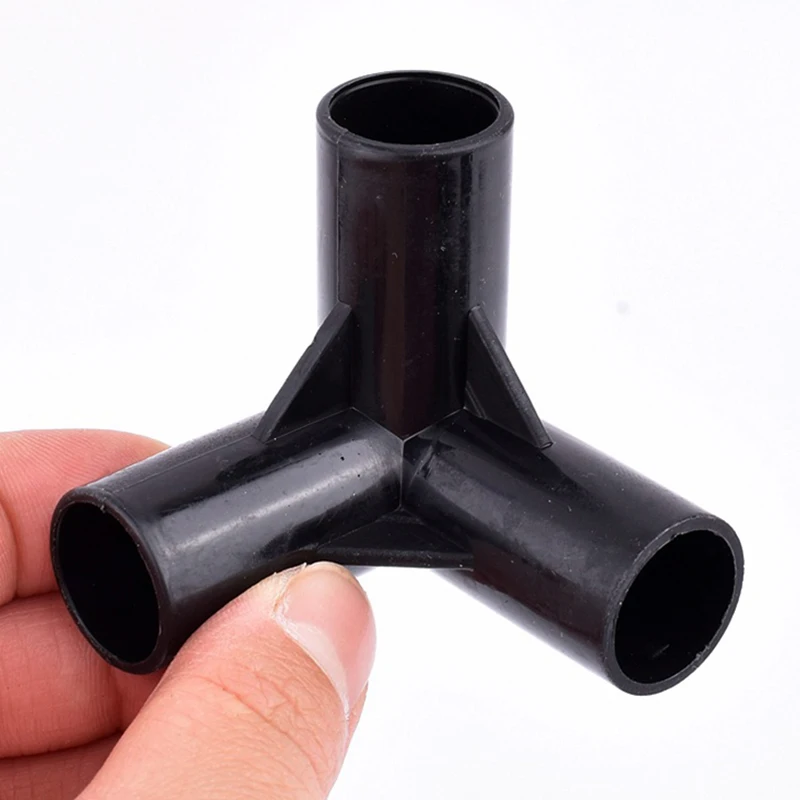 2-10Pcs-8-19mm-Black-PVC-Tee-Connector-Garden-Water-Connector-Tent ...