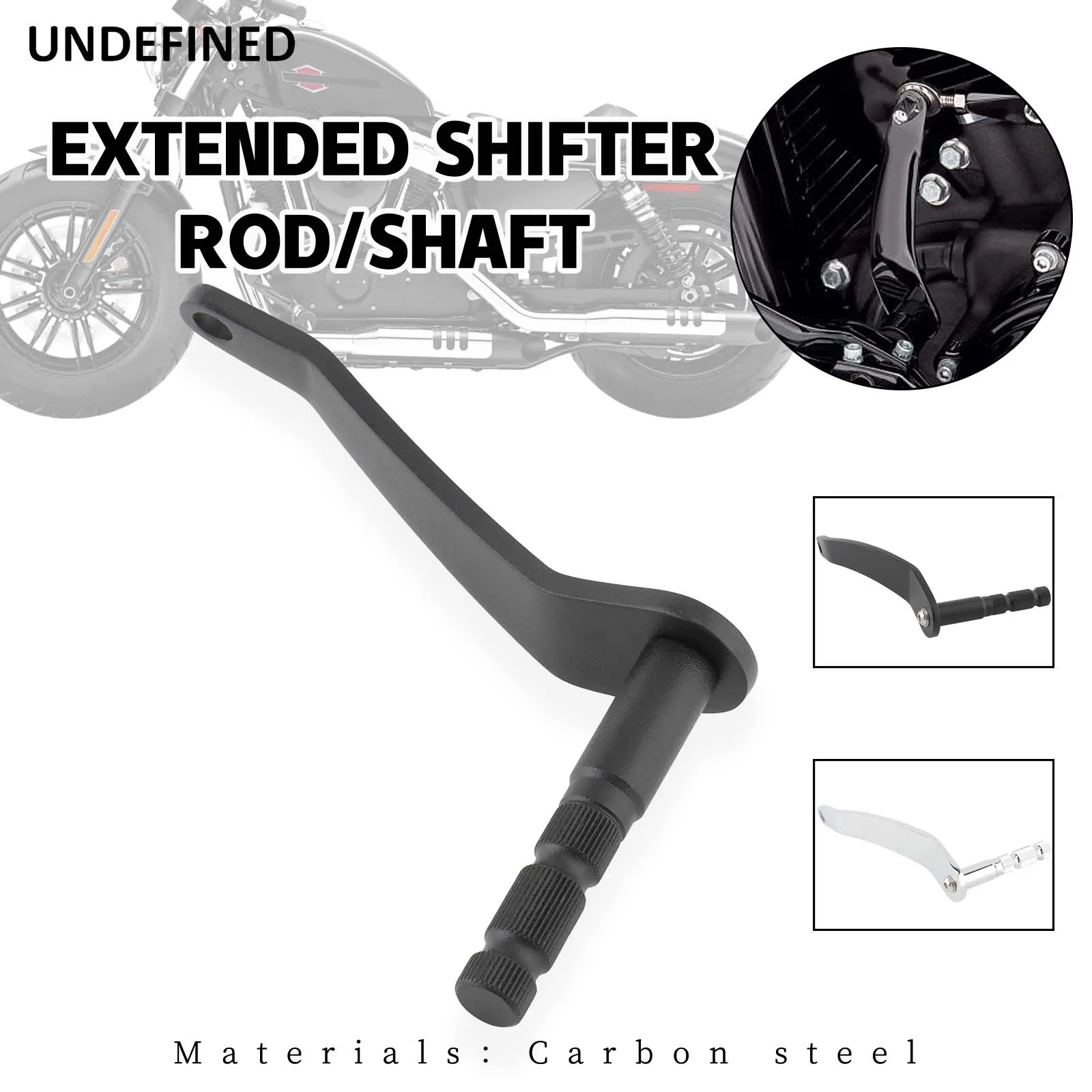 Moto-Preto-Extended-Shifter-Shaft-Shift-Arm-para-Harley-Davidson-FL-Softail-2018-2023-Modelos ...