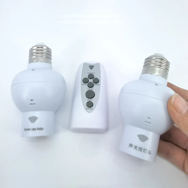 2type-E27-Sound-Light-motion-Sensor-or-remote-Control-Lamp-bulb-socket ...