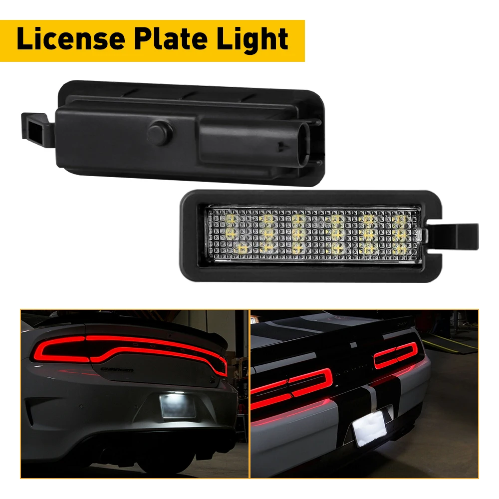 2Pcs License Plate Light 12V LED Number Signal Light For Chrysler 300 ...