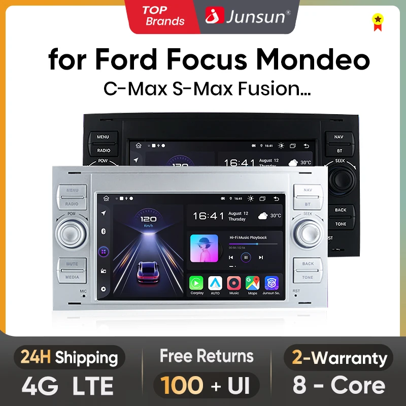 Junsun-CarPlay-Android-Auto-Radio-for-Ford-Focus-Mondeo-Fiesta-Transit ...